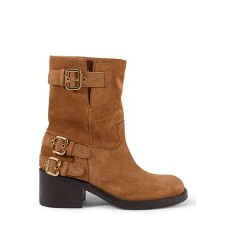Chlo&eacute; Bottines &agrave; boucle Dakota en cuir de veau