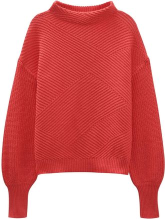 someday Damen Pullover | Strickpullover Tellina mit graphischem Muster Cosmic Coral, 36