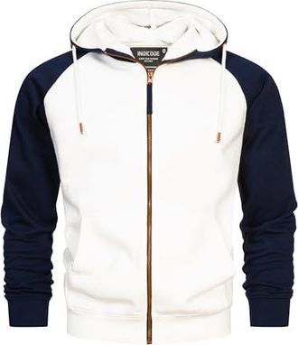 Indicode Hommes INPulko Hoodie | Veste Sweat &agrave; Capuche Offwhite S