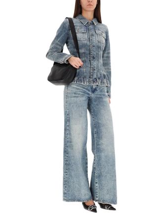 Diesel Cotton and Hemp Blend Denim Jacket - Blue