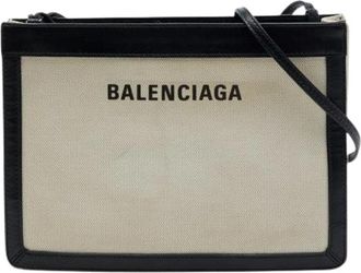 Balenciaga Sac bandouli&egrave;re Pochette Pre-owned - Femme - Pre-owned - Beige - Taille: ONE Size