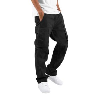 Generic 2025 Pantalon de Travail Cargo Homme Grande Taille Pantalon Taille Elastique D&eacute;contract&eacute;e Pants Mode Cordon &agrave; tirage Pantalons Jogging Survetement ave
