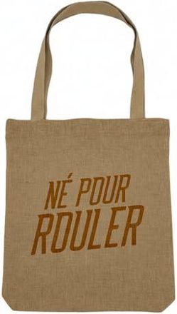 Fabulous Sac Shopping Tote Bag Aspect Lin - N&eacute; pour Rouler Motocross Grosses cylindr&eacute;es Cafe Racer - Sac de Courses Toile Epaisse 360g Beige Naturel Cabas Port