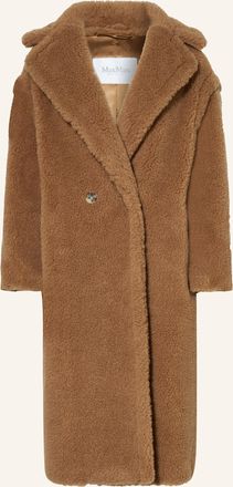 Max Mara Teddyfell-Mantel Teddy Aus Kamelhaar braun