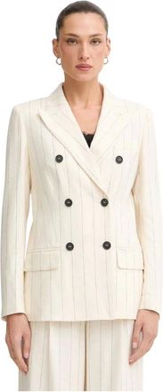 Marc Aurel Femme, Vestes, Beige, Taille: 40 FR Blazer Double-Boutonnage