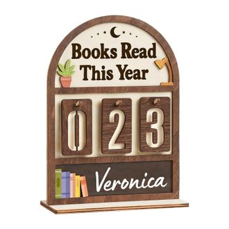 Generic Buch-Tracker-Schild - Holz-B&uuml;cherregal, Tischdekoration, B&uuml;cher-Lese-Tracker F&uuml;r Bibliothek, Ecke, Arbeitsecke, Zuhause, Arbeitsplatz, Wohnzimmer