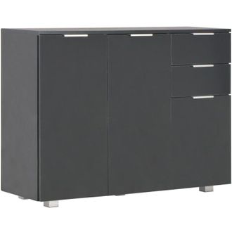 vidaXL vidaXL Sideboard Hochglanz-Schwarz 107x35x80,5 cm