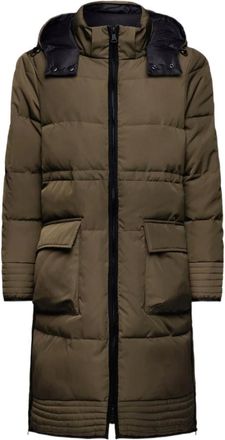 Elena Miro Femme, Manteaux, Vert, Taille: 46 FR Parka matelass&eacute;e &agrave; capuche
