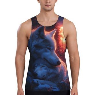 Generic D&eacute;bardeur respirant &agrave; s&eacute;chage rapide sans manches pour homme pour entra&icirc;nement &agrave; la plage S &agrave; 4XL, Wolf 15, 4XL