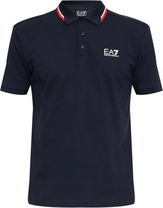 Emporio Armani Emporio Armani Ea7, Homme, Tops, Bleu, Taille: S Polo d&eacute;t&eacute; Block en coton stretch