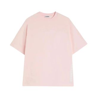 Jil Sander Baumwoll-Rundhals-T-Shirt - - Tops - Herren - Rosa - S