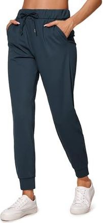 CRZ YOGA Femme Pantalon de Jogging Cordon de Serrage Décontracté Athlétique Survêtement avec Poches Latérales - 71cm True Navy 40