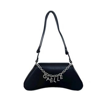Ga&euml;lle Paris Schwarze Umh&auml;ngetasche Duffle mit Beschriftung - - Bags - Damen - Schwarzk - ONE SIZE
