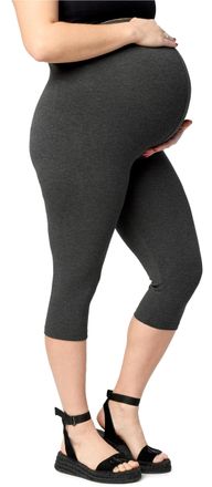Merry Style Gro&szlig;e Gr&ouml;&szlig;en Damen 3/4 Umstandsleggings aus Baumwolle MS10-464 (DunkelMelange, 3XL)