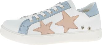 Andrea Conti Damen Low Top Sneaker, weiß/Pastellblau/rosé, 37 EU