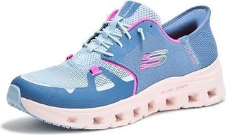 Skechers Glde Step Pro SR Edrura Chaussures élastiques Mains Libres pour Femme, Ardoise/Rose, 41 EU