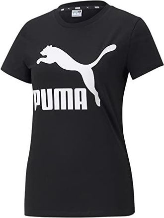 Puma Puma Classics Logo Tee T-Shirt pour Femme, Femme, T-Shirt, 530076-01, Puma Noir, S