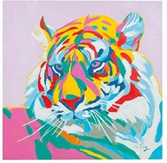 Biscottini International Modernes Bild Wohnzimmer 61x2x61 cm | Bild auf Leinwand | Schlafzimmer Gemälde | Vintage-Gemälde | Küchenbilder