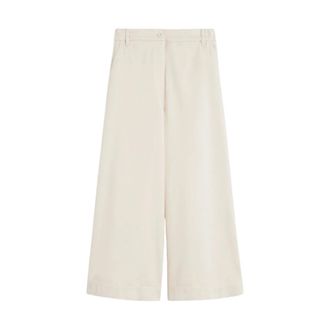 Max Mara Femme, Pantalons, Beige, Taille: 38 FR Wide Pantalons