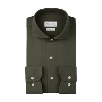 Profuomo Shirt X-Cutaway SF - - Shirts - Herren - Gr&uuml;n - 2XL