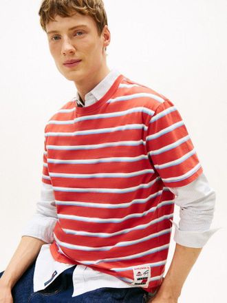 Tommy Jeans T-Shirt TJM LABEL Relaxed fit, Jersey, Rundhals