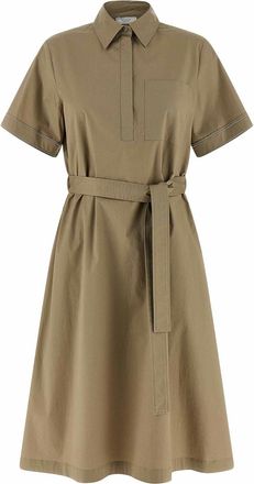 PESERICO Knielanges Kleid - Gr&uuml;n