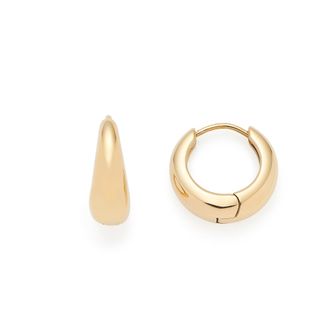 Leonardo Ohrringe Ciao Clothilde - 1 Paar Creolen aus goldfarbenem Edelstahl - opulente, tropfenf&ouml;rmige Klapp-Kreole - Schmuck Geschenk f&uuml;r Frauen - 025741