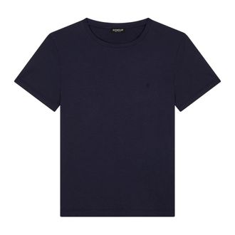 Dondup Regular Fit Baumwoll-T-Shirt - - Tops - Herren - Blau - XL