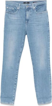 7 For All Mankind Femme, Jeans, Bleu, Taille: W27 Jean Droit Taille Haute