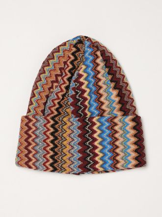 Missoni Bonnet en m&eacute;lange de laine &agrave; motif zigzag multicolore