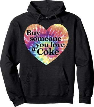 Coca Cola Ware Pride Buy Someone You Love A Coke Tie Dye Heart Pullover Hoodie