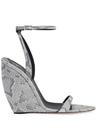 Giuseppe Zanotti sandales compensées Ginnyfer 105 mm - Gris