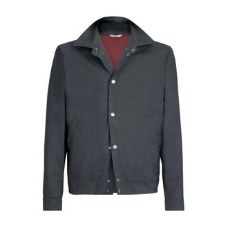 Brunello Cucinelli Homme, Vestes, Gris, Taille: XL Bomber Jacket