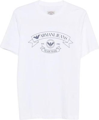 Emporio Armani Homme, Tops, Blanc, Taille: S T-shirt &agrave; manches courtes et col rond