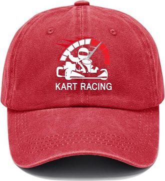 Generic Kart Racing Casquette de baseball Go Kart Racing, Rouge, 53