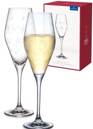 Villeroy & Boch Toys Delight Sekt-/ Champagnerglas Set 2 Teilig Klar, Sp&uuml;lmaschinenfest, Sektgl&auml;ser Weihnachten Toys, Sektkelche Gro&szlig;, Weihnachtliche Champagnergl&auml;ser