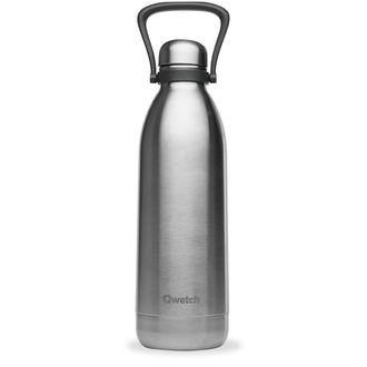 Qwetch Große 1,5L Edelstahl Trinkflasche Titan - Thermosflasche 48h Kalt & 16h Heiß - Auslaufsicher & BPA-frei - Isolierflasche mit Griff - Perfekt für Campi