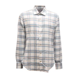 Eleventy Premium Flanellhemd - - Shirts - Herren - Blau - M