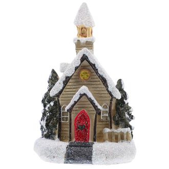 Soimiss Kleine Weihnachtshaus Deko aus Kunstharz Miniatur Hausornament für Weihnachtsbaum und Festtagsdekoration Farbenfrohes Modell für Tisch und Schreibtisc