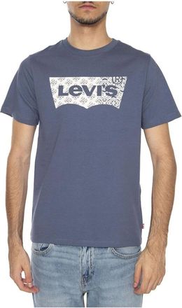 Levi's Homme, Tops, Bleu, Taille: 2XL T-shirt &agrave; col rond