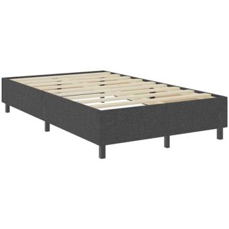 vidaXL Boxspring-Bettgestell Grau Stoff 120x200 cm vidaXL