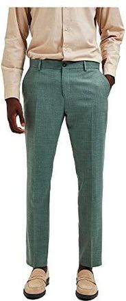 Selected Pantalon de Costume Slhslim-Oasis Linen TRS Noos pour Homme, Vert Clair (m&eacute;lange de Vert Clair), 20