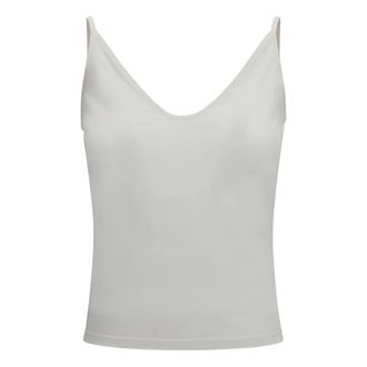 Tom Ford Micro-Rib Seiden-Jersey-Tanktop - - Tops - Damen - Wei&szlig; - 2XS