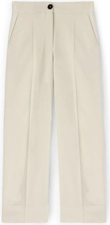 Motivi Femme, Pantalons, Blanc, Taille: 36 FR Pantalon en Cr&ecirc;pe Court