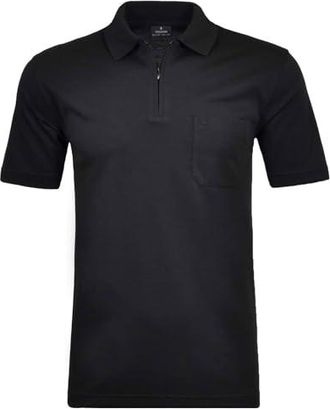 Ragman Ragman Polo à fermeture Éclair pour homme, Noir, L