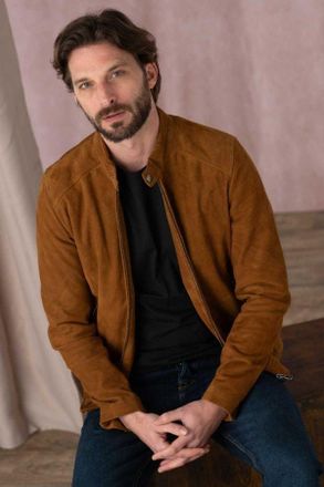 Daytona Blouson Delf goat suede cognac