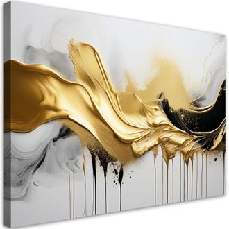 Feeby Tableau d&eacute;co Abstraction 3D or 100x70