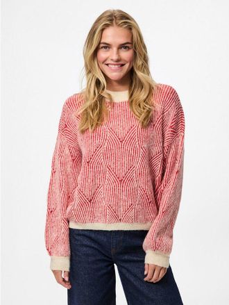 Pieces Rundhalspullover PCJENNA LS O-NECK KNIT NOOS BC