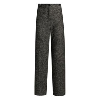 Dolce & Gabbana Femme, Pantalons, Multicolore, Taille: 40 FR Pantalon Chevron en Laine Stretch