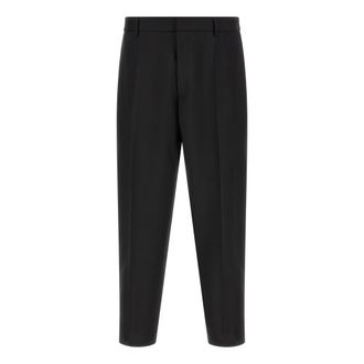 Jil Sander Woll-Canvas-Hose - - Trousers - Herren - Schwarzk - XL